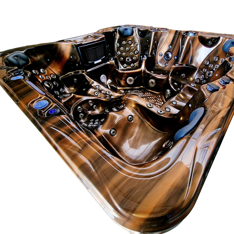 JACUZZI OGRODOWE WANNA SPA703A MAGMA GOLD OBUDOWA KAWA 230x230 CM ...